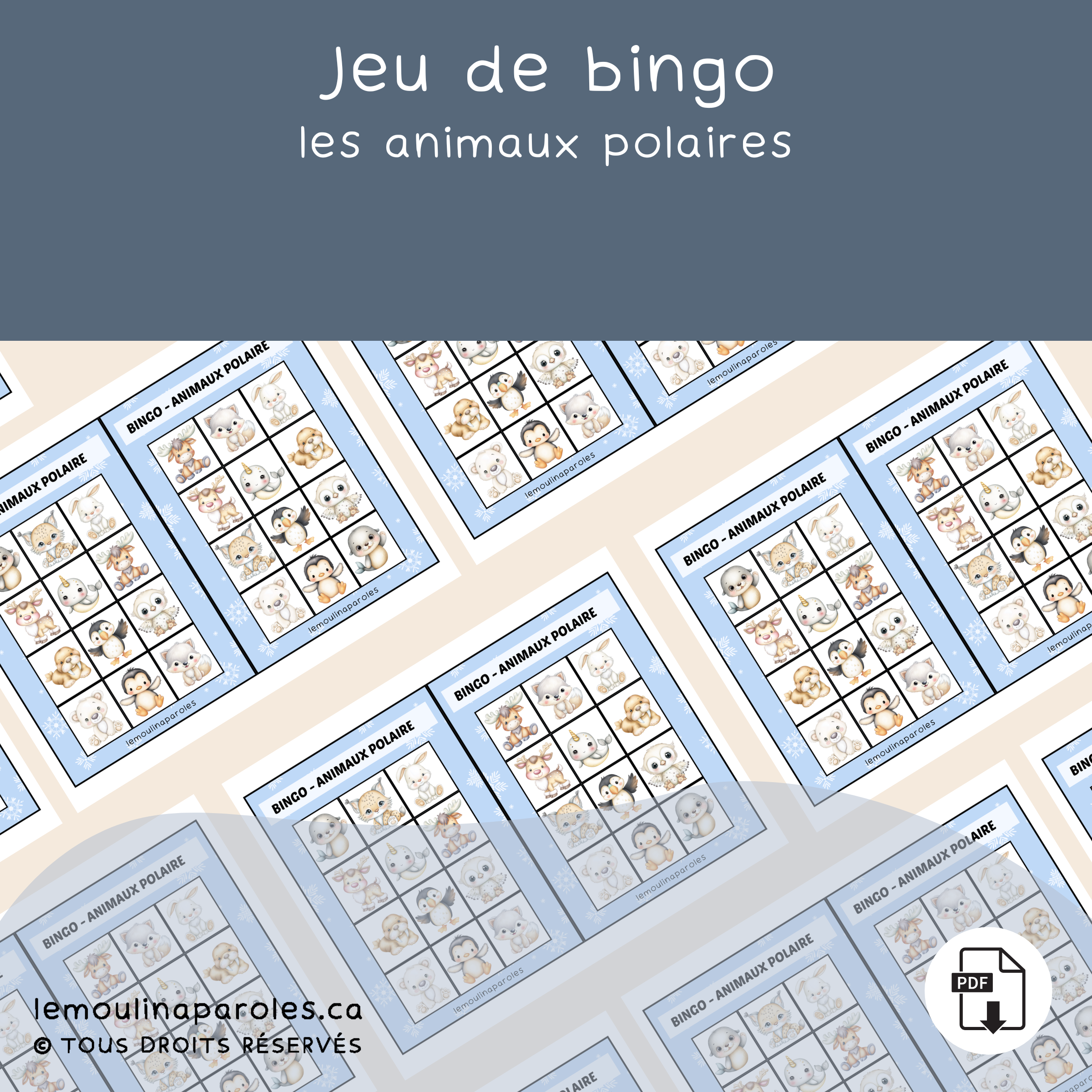BINGO DES ANIMAUX POLAIRES – Le Moulin à Paroles