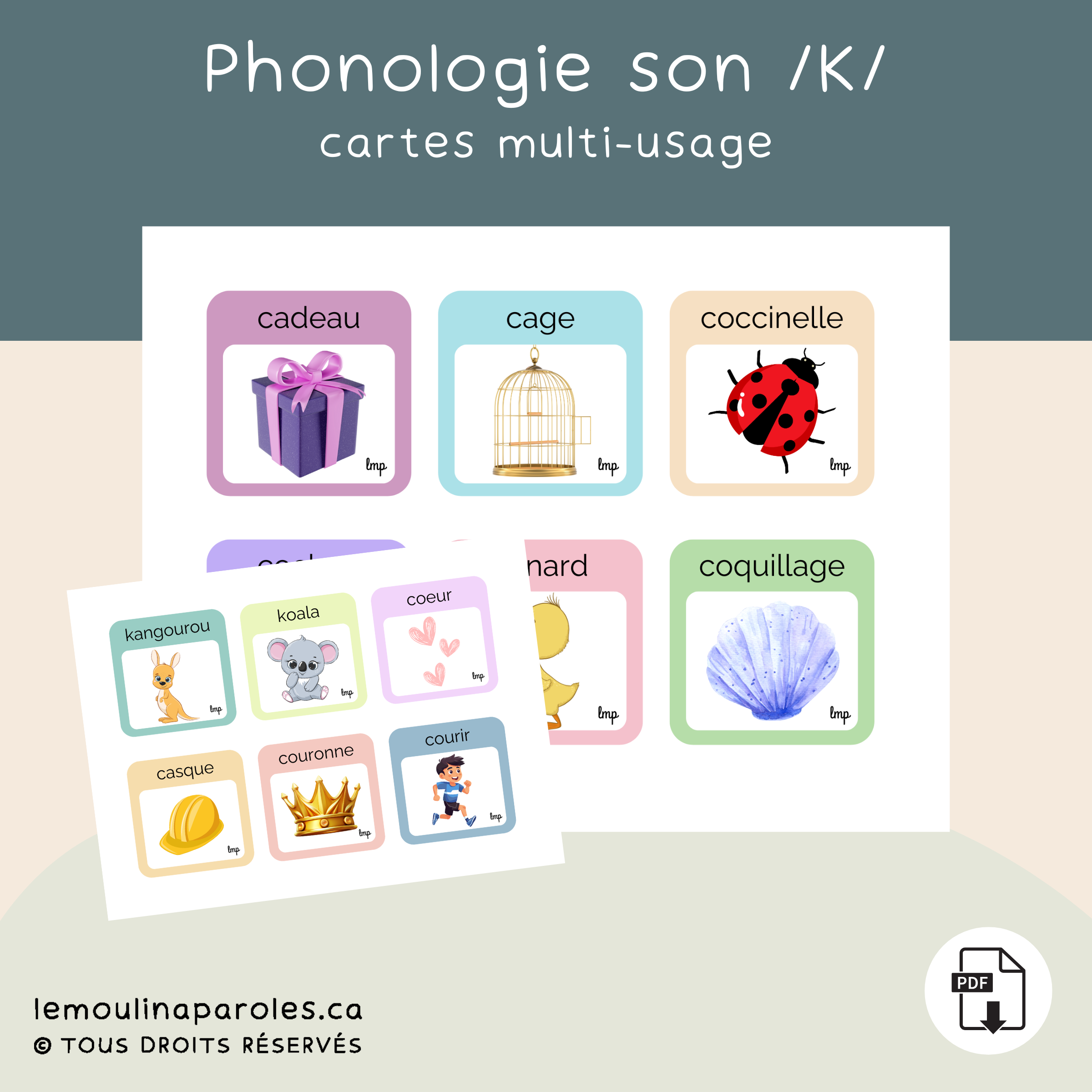 Cartes image - le son /K/ – Le Moulin à Paroles