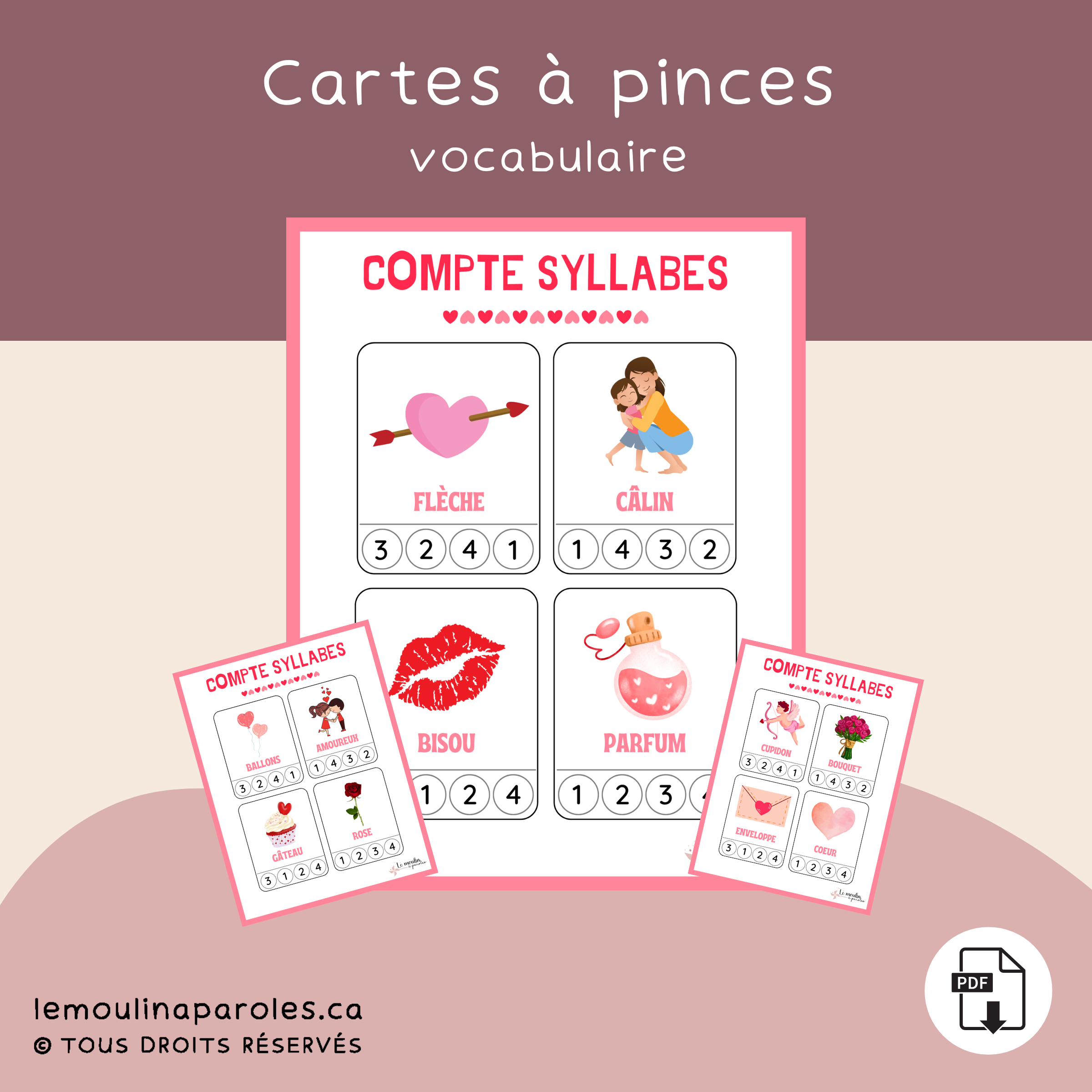 Compte syllabes - Saint-Valentin – Le Moulin à Paroles