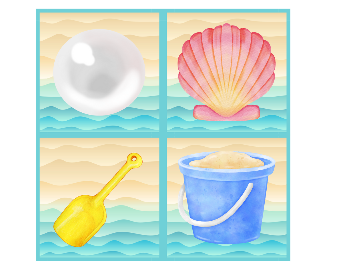 Chasse aux mots de la plage - associations logiques – Le Moulin à Paroles