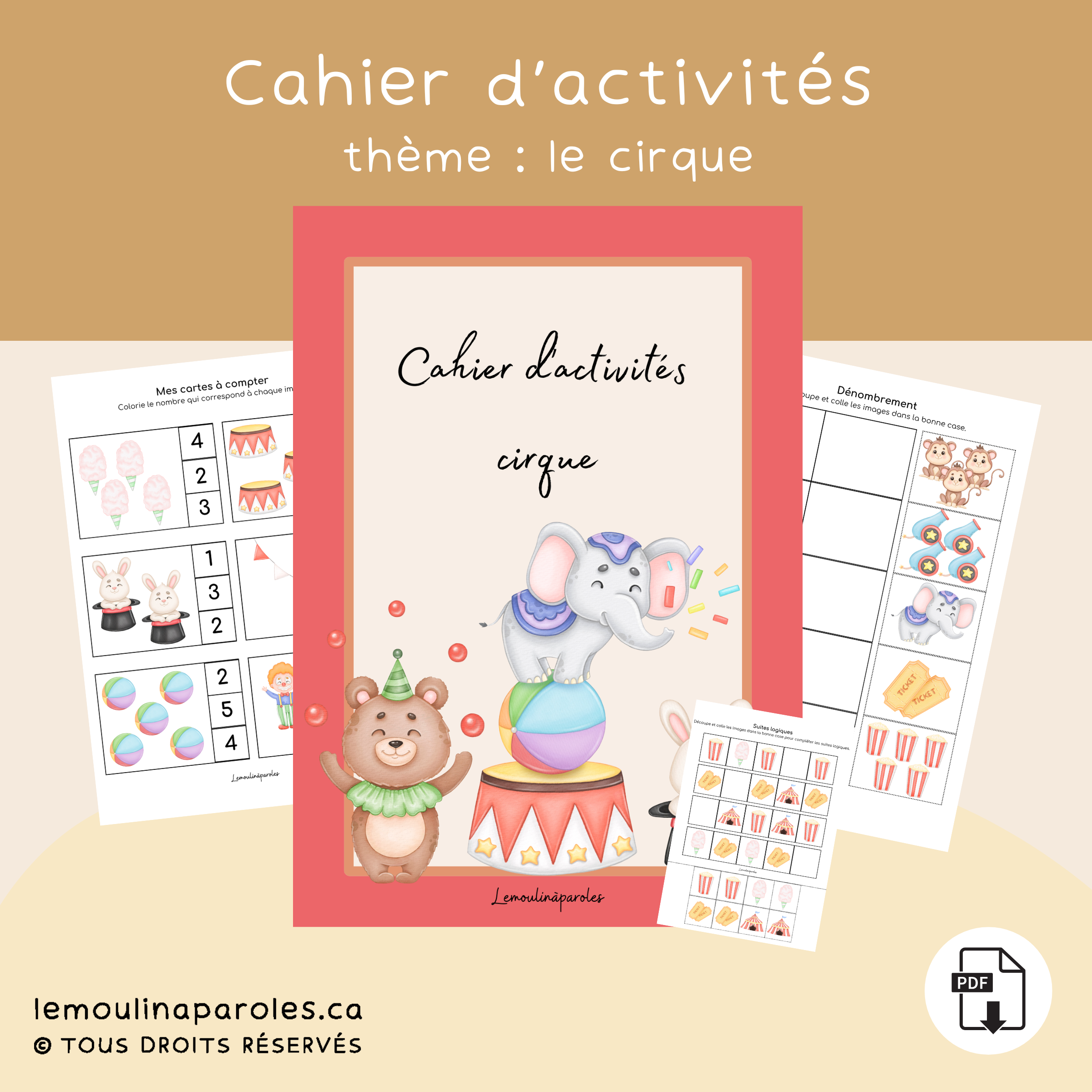 Cahier d'activités - spectacle de cirque – Le Moulin à Paroles
