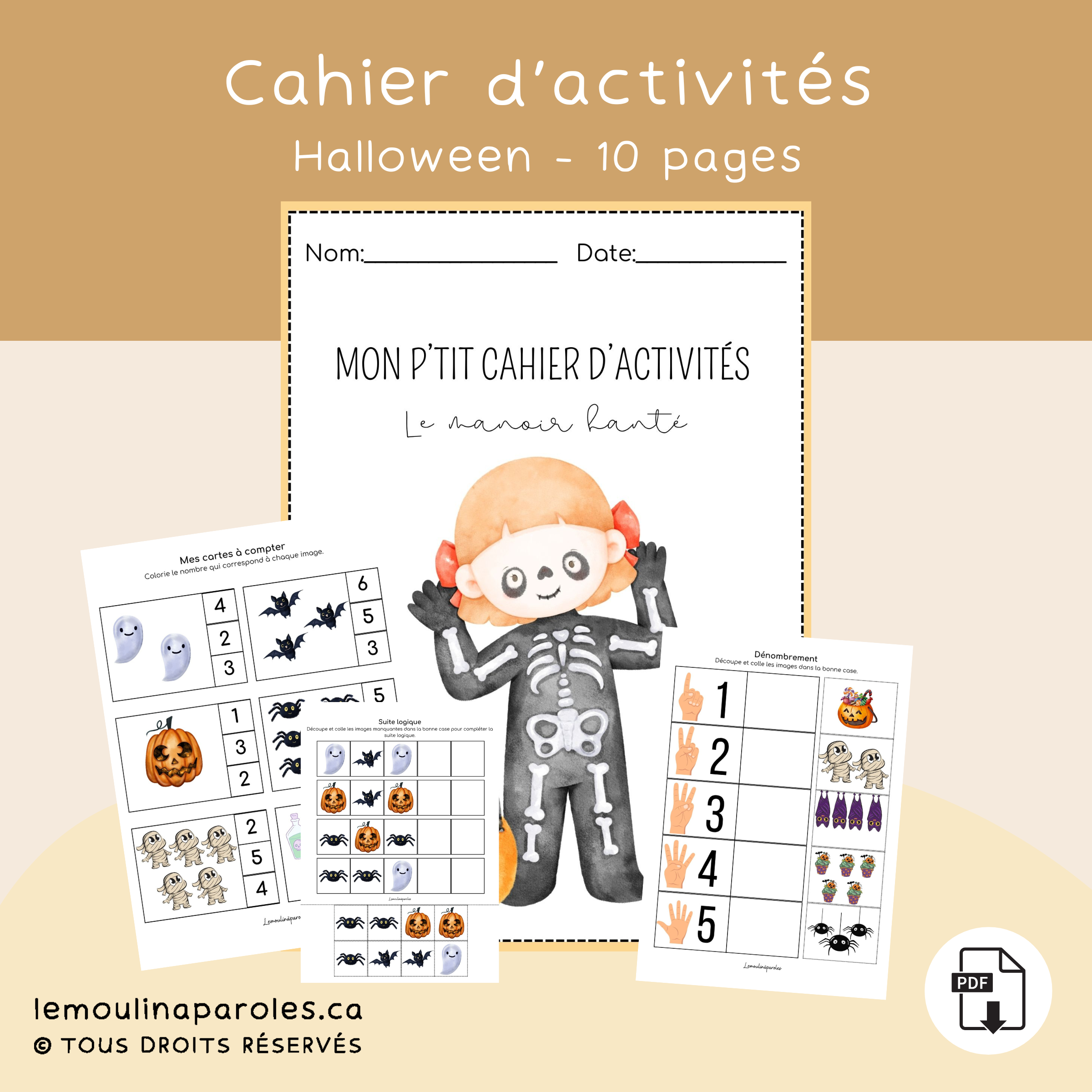 Cahier d'activités - Halloween – Le Moulin à Paroles